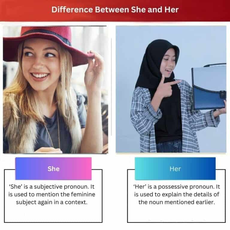 She vs Her: Difference and Comparison She vs Her: Difference and Comparison
