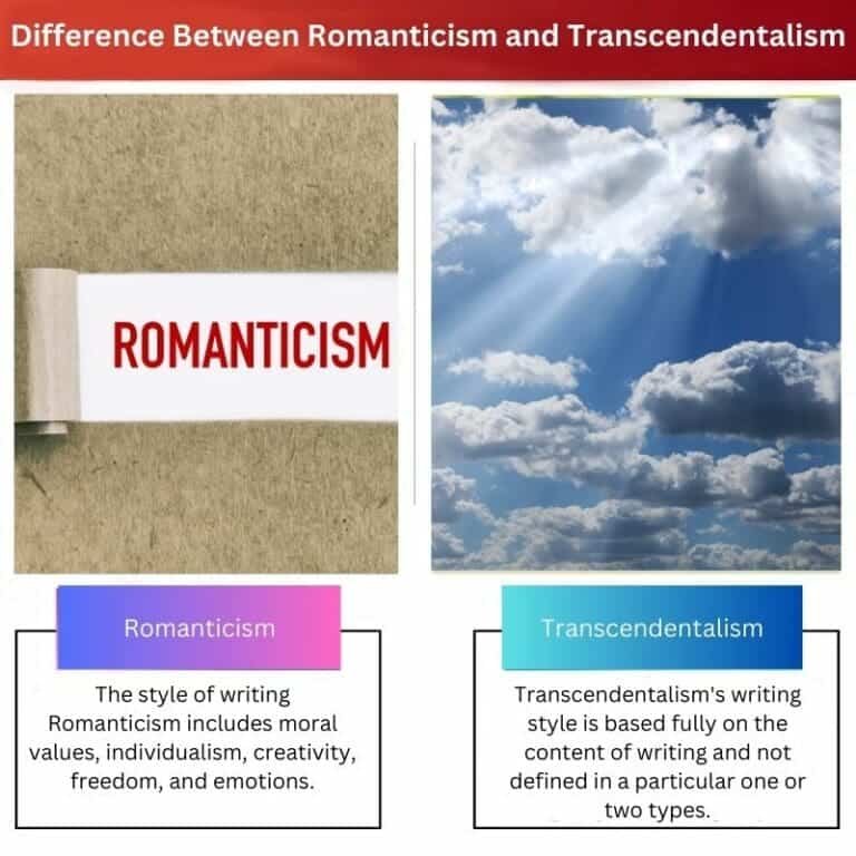 Romanticism vs Transcendentalism: Difference and Comparison