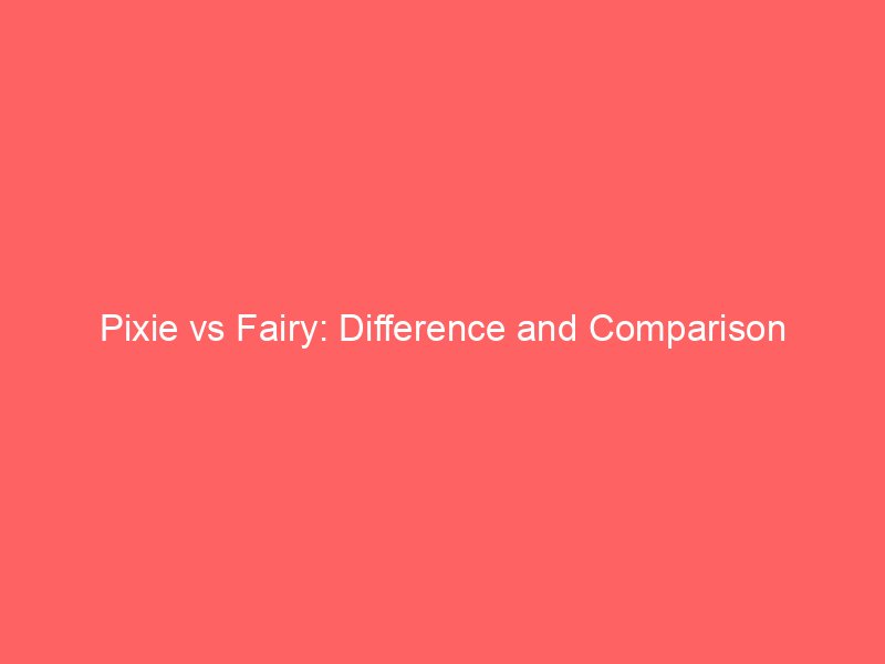Pixie vs Fairy: Difference and Comparison Pixie vs Fairy: Difference and Comparison